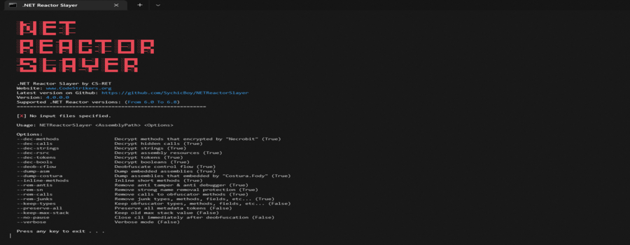 NETReactorSlayer - Deobfuscator for Eziriz .NET Reactor